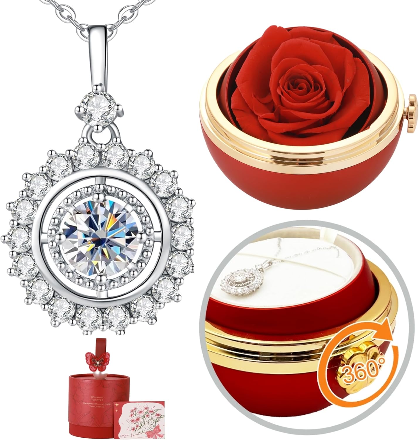 Everlasting Rose Necklace Gift – Essential boutique